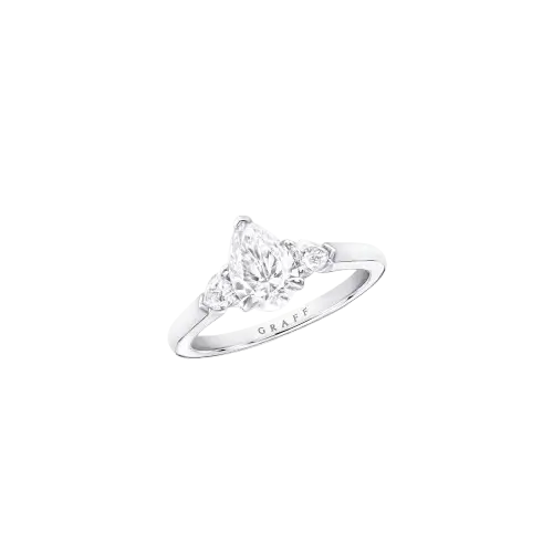 Graff Promise Pear Shape Diamond Engagement Ring - Platinum