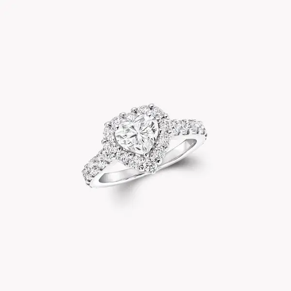 Graff Icon Heart Shape Diamond Ring - White Gold