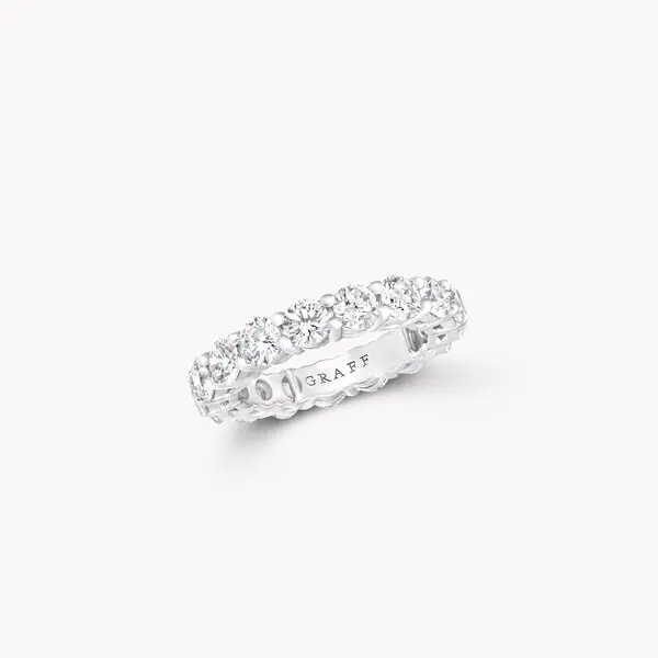 Graff Shared Claw Round Diamond Wedding Band - Platinum