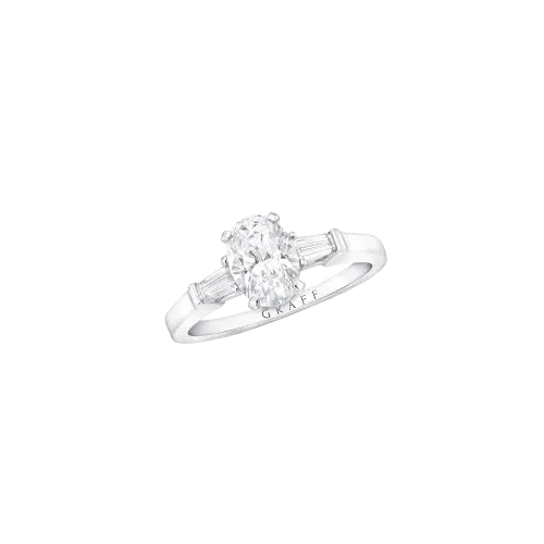 Graff Promise Oval Diamond Engagement Ring - Platinum