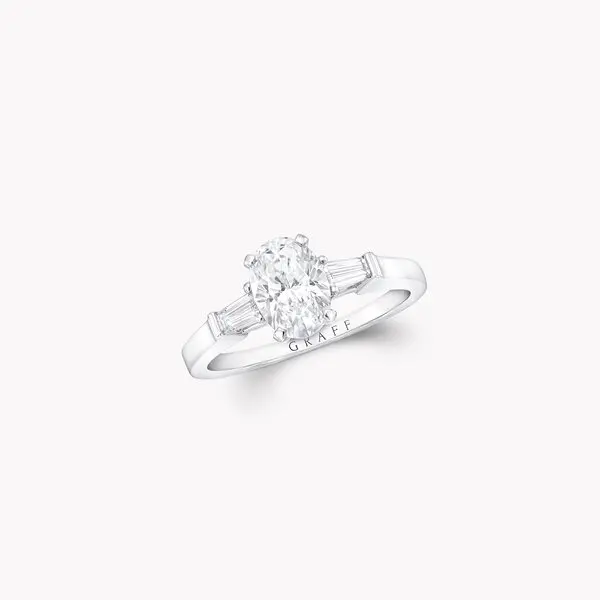 Graff Promise Oval Diamond Engagement Ring - Platinum