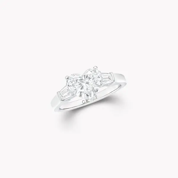 Graff Promise Heart Shape Diamond Engagement Ring - Platinum