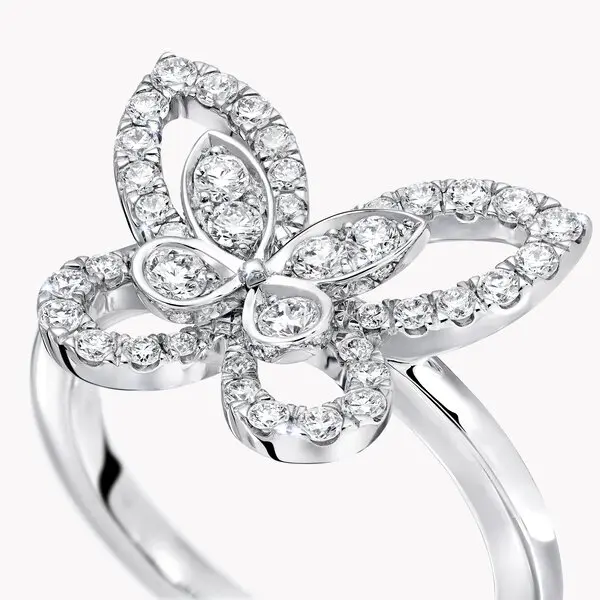 Graff Butterfly Silhouette Diamond Mini Ring