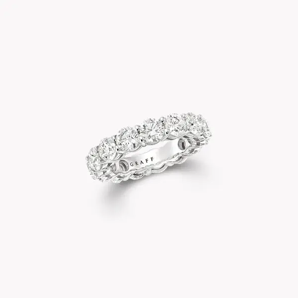 Graff Shared Claw Round Diamond Band - Platinum