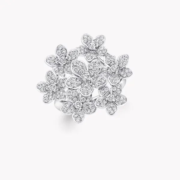 Graff Wild Flower Diamond Cluster Ring - White Gold