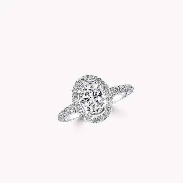 Graff Constellation Oval Diamond Engagement Ring - White Gold