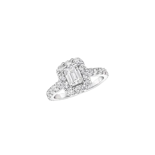 Graff Icon Emerald Cut Diamond Engagement Ring - White Gold