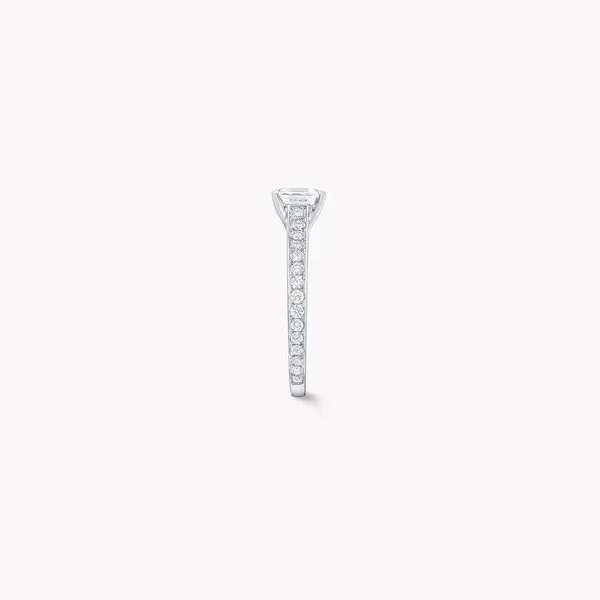 Graff Flame Square Emerald Cut Diamond Engagement Ring