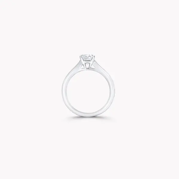Graff Flame Square Emerald Cut Diamond Engagement Ring