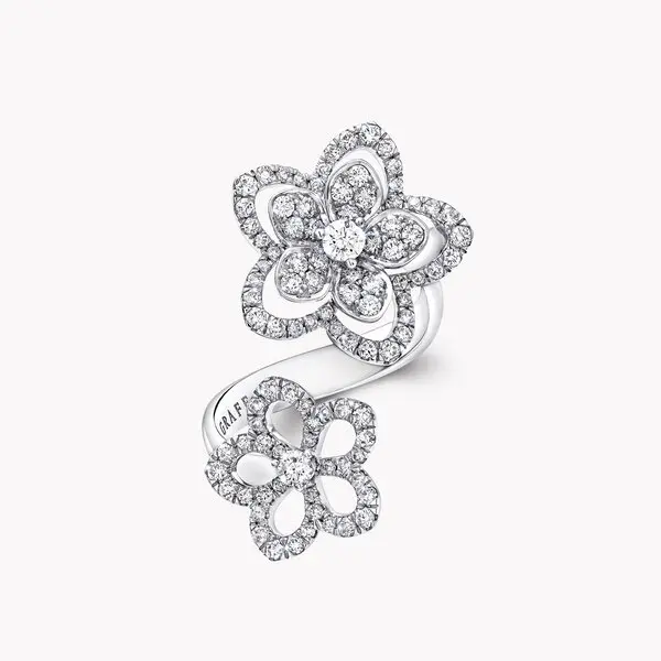 Graff Wild Flower Double Diamond Ring - White Gold