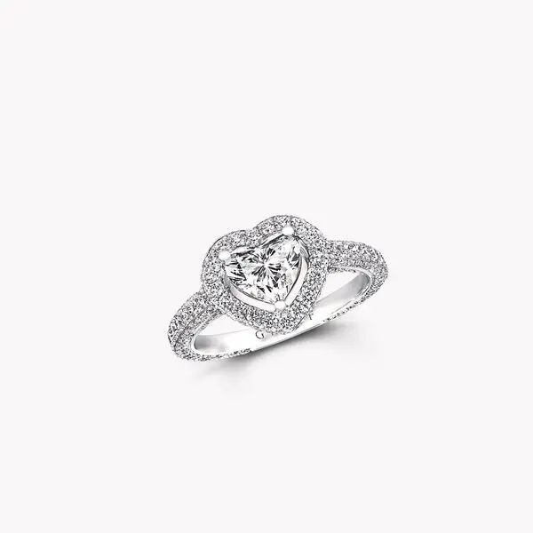Graff Constellation Heart Shape Diamond Engagement Ring - White Gold
