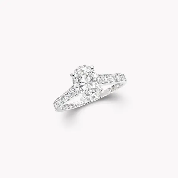 Graff Flame Oval Diamond Engagement Ring - Platinum