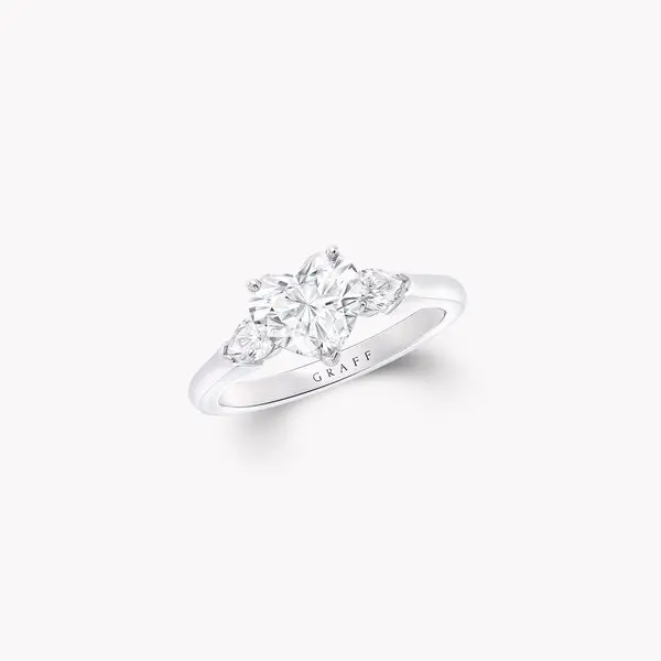 Graff Promise Heart Shape Diamond Ring - Platinum