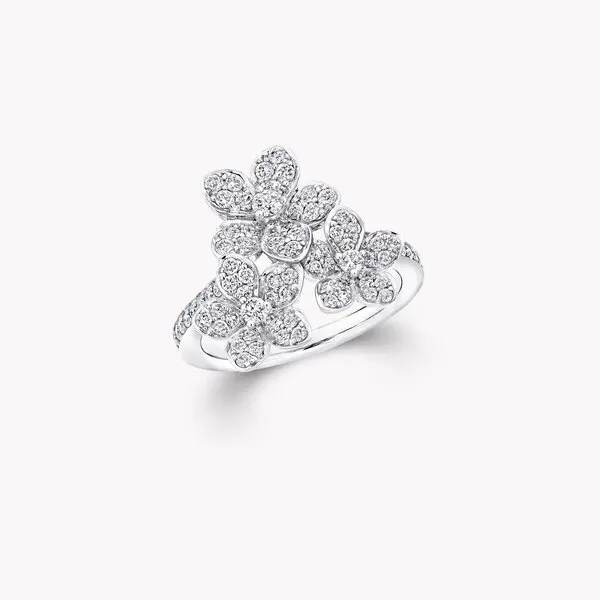 Graff Wild Flower Diamond Cluster Ring - White Gold