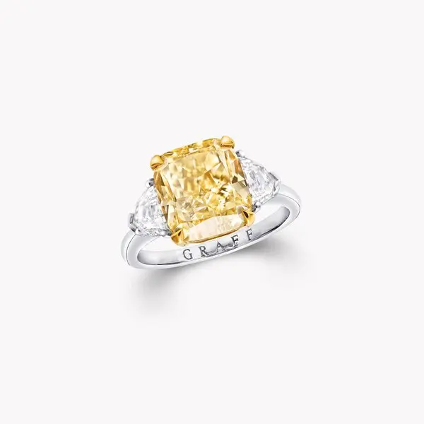 Graff Promise Radiant Cut Diamond Engagement Ring - Platinum And Yellow Gold