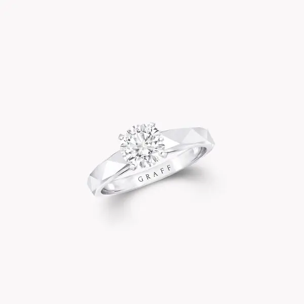 Graff Laurence Signature Round Diamond Engagement Ring - White Gold