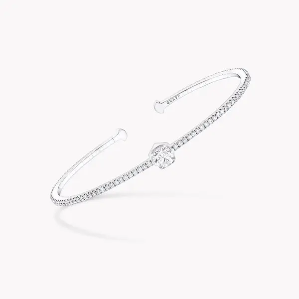 Graff Laurence Signature Diamond Bangle - White Gold