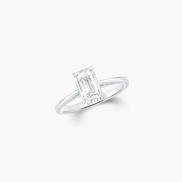 Graff Paragon Emerald Cut Diamond Ring - Platinum