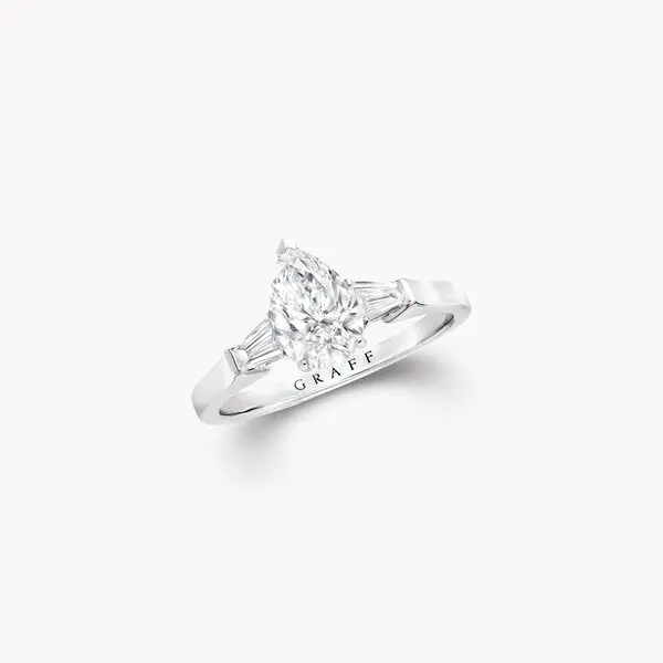 Graff Promise Pear Shape Diamond Engagement Ring - Platinum