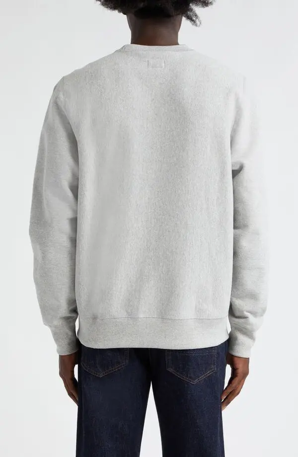 NOAH Classic Cotton Crewneck Sweatshirt - Heather Grey