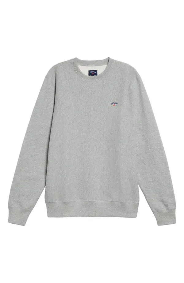 NOAH Classic Cotton Crewneck Sweatshirt - Heather Grey