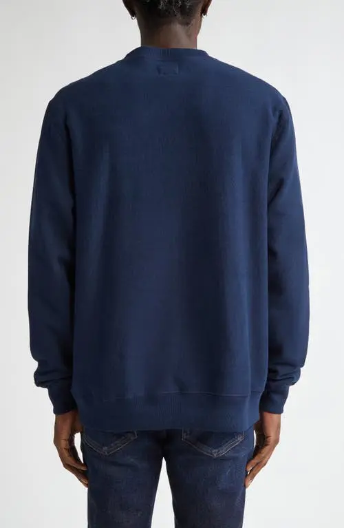 Noah Classic Cotton Crewneck Sweatshirt - Navy | Editorialist