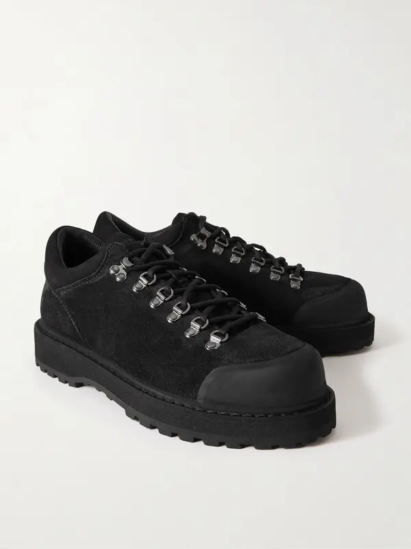 Diemme Cornaro Rubber-trimmed Suede Sneakers