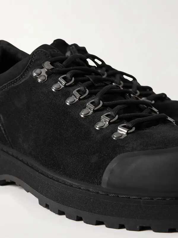 Diemme Cornaro Rubber-trimmed Suede Sneakers
