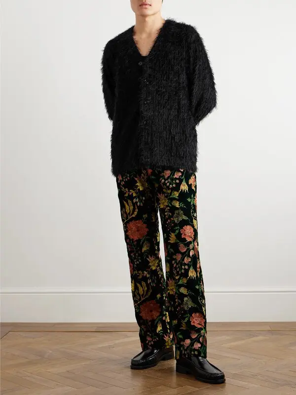SéFr Osho Brushed-Knit Cardigan L In Gray - 50% Off | Editorialist