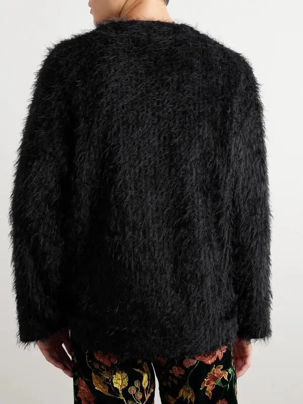 SéFr Osho Brushed-Knit Cardigan L In Gray - 50% Off