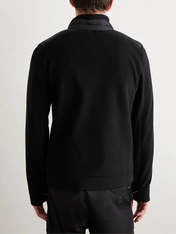 Moncler Shell-trimmed Fleece Ski Jacket