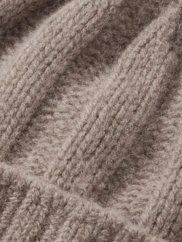 BEAMS Ribbed Cashmere Beanie