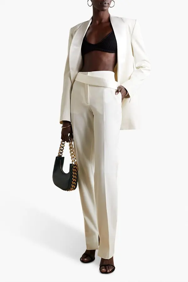 Stella McCartney Satintrimmed Twill Straight-leg Pants