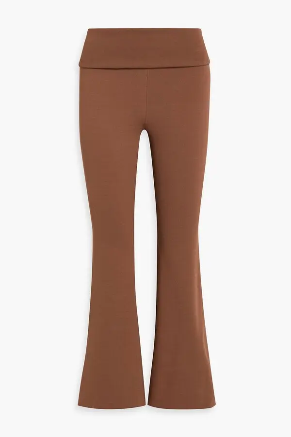 Stella McCartney Stretch-knit Flared Pants - Brown