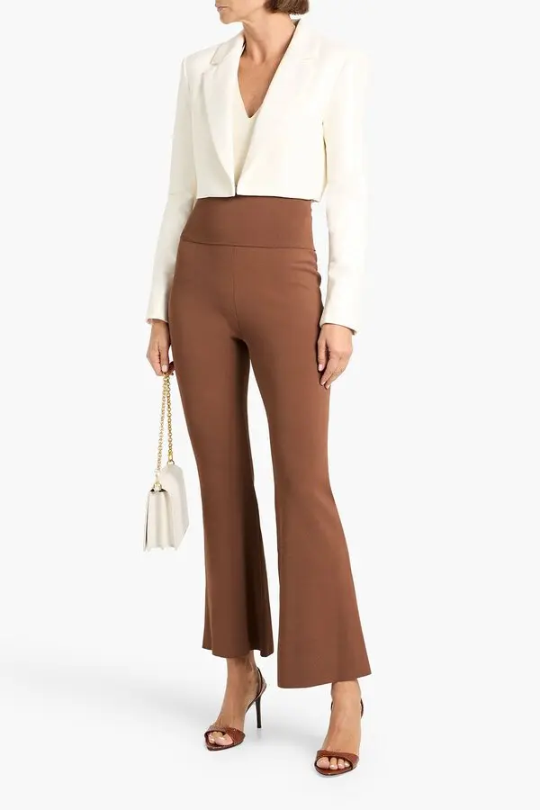 Stella McCartney Stretch-knit Flared Pants - Brown