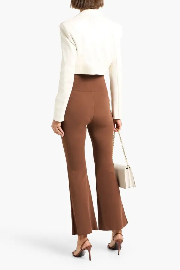 Stella McCartney Stretch-knit Flared Pants - Brown