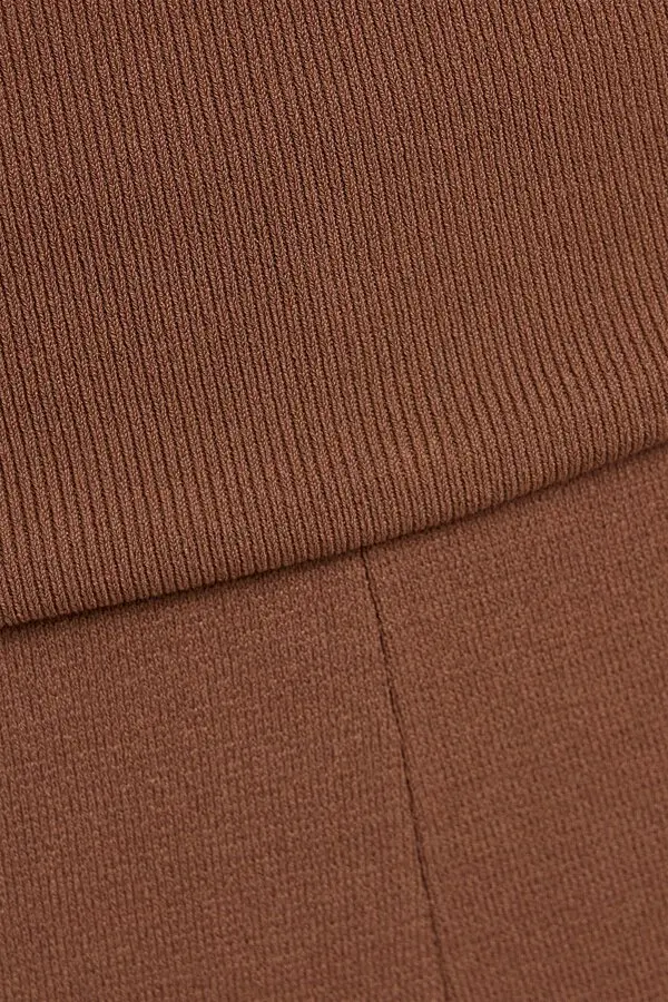 Stella McCartney Stretch-knit Flared Pants - Brown