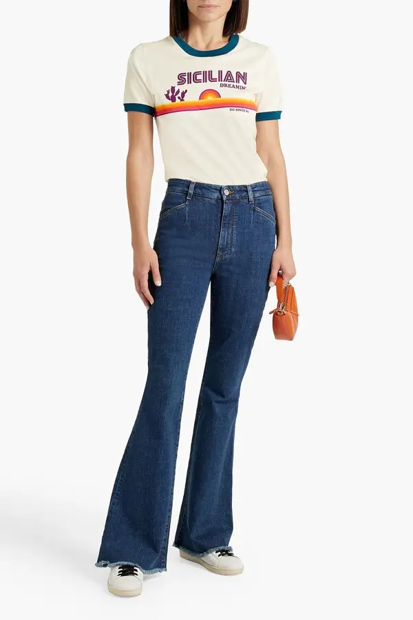 Dolce & Gabbana Appliquéd Flared Jeans