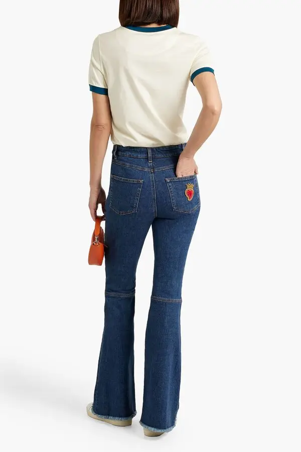 Dolce & Gabbana Appliquéd Flared Jeans