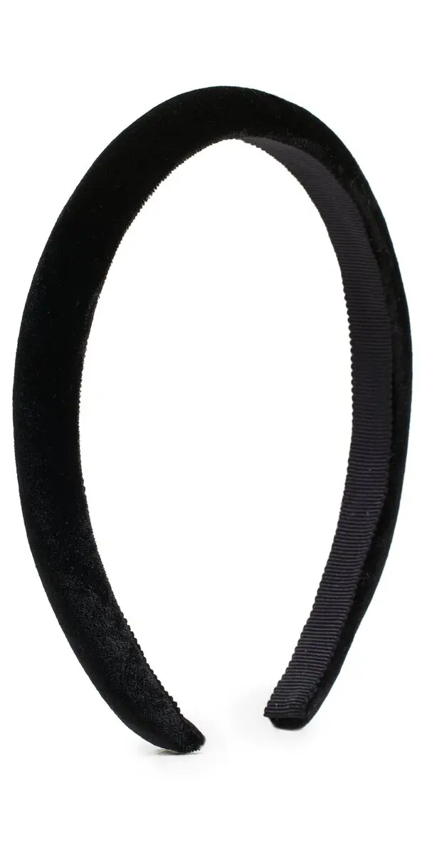 JENNIFER BEHR Tiana Velvet Headband - Black