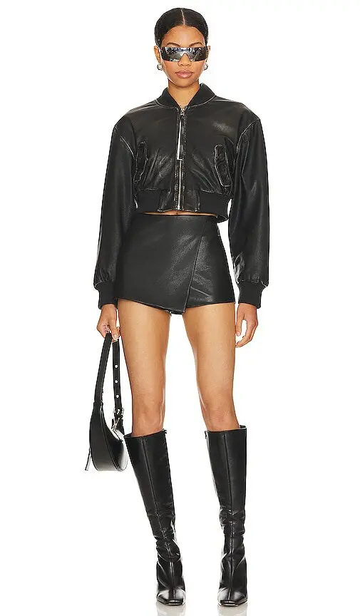 Superdown Sonya Faux Leather Skort