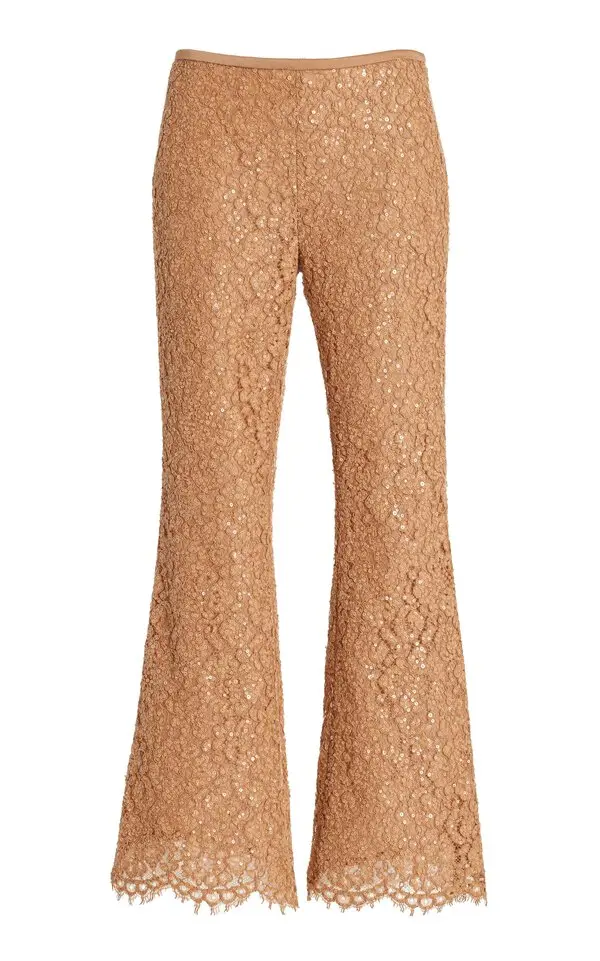 Michael Kors Sequined Flared Lace Pants