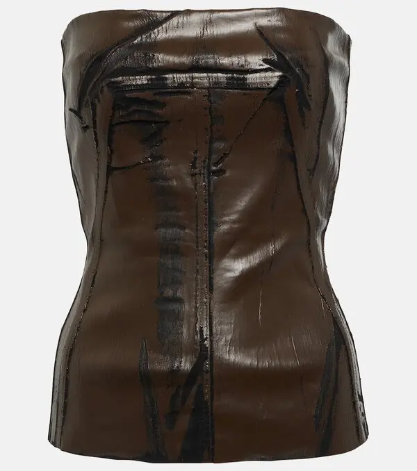Rick Owens Coated Denim Corset