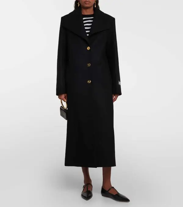 Patou Wool-blend Buttoned Coat