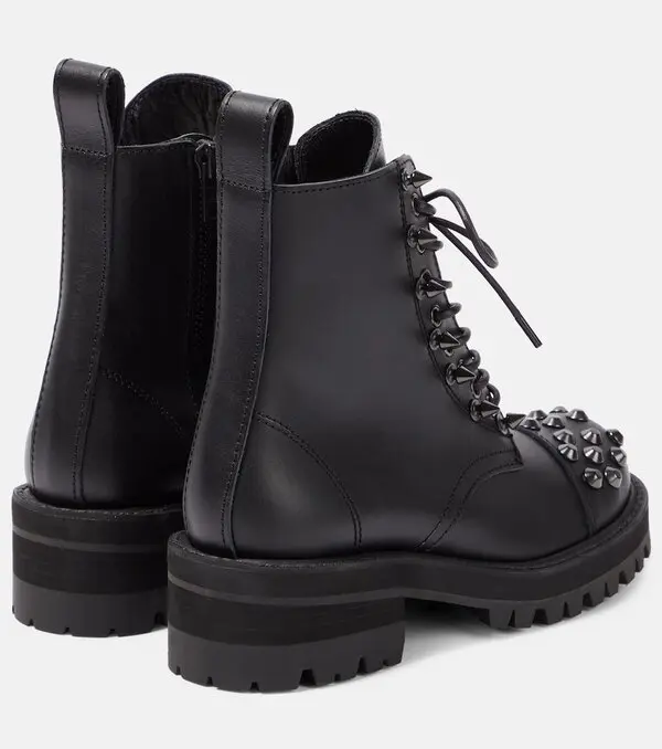 Junya Watanabe Embellished Leather Biker Boots