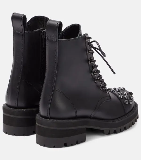 Junya Watanabe Embellished Leather Biker Boots