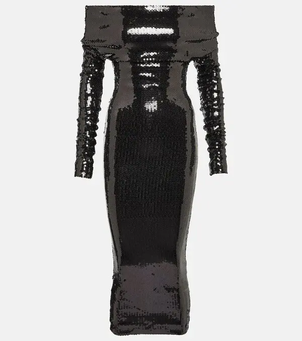 Alexandre Vauthier Sequined Strapless Gown