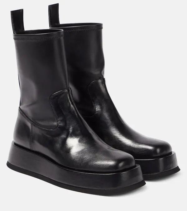 GIA BORGHINI Rosie Platform Ankle Boots - Black