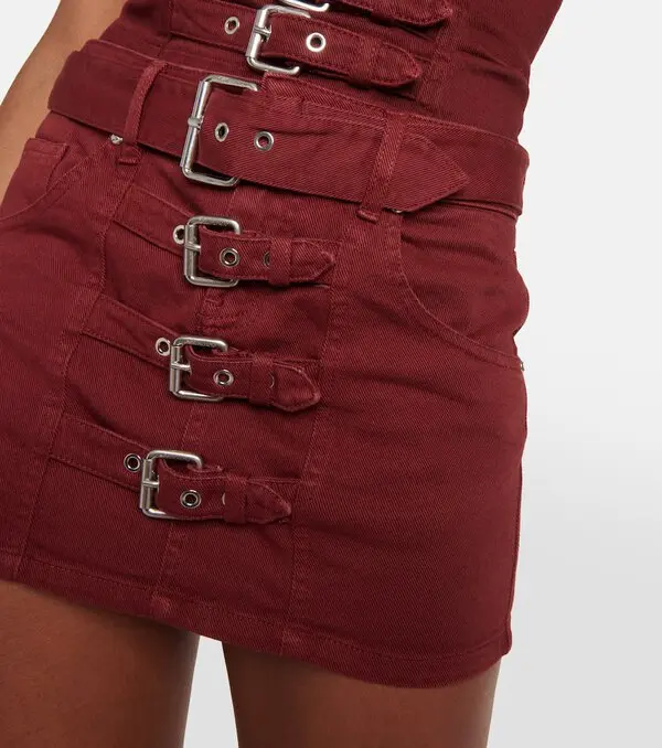 Blumarine Denim Mini Skirt - Red