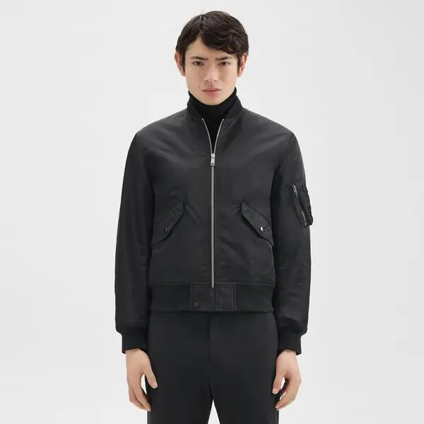 Theory Bomber Puffer Jacket - Black